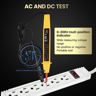 Jual Test Pen Ac / Dc 6-380V 8 In 1 Electrical Indicator Led Tegangan ...
