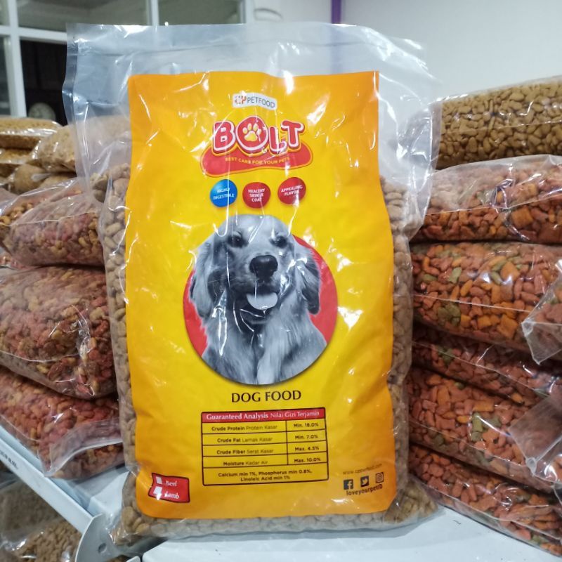 Jual Bolt Dog Repack Paket 5kg - Dog Food Makanan Anjing Kering ...