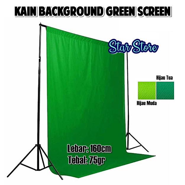 Kain Background Green Screen / Chroma Key Backdrop / Spunbond 75gr ...