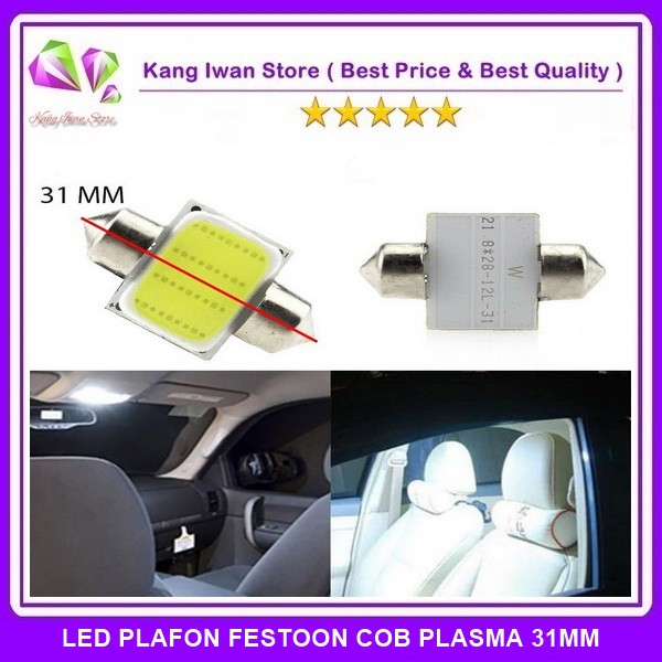 Jual Lampu LED Plafon Lampu Kabin Mobil Festoon COB Plasma Ukuran 31MM ...