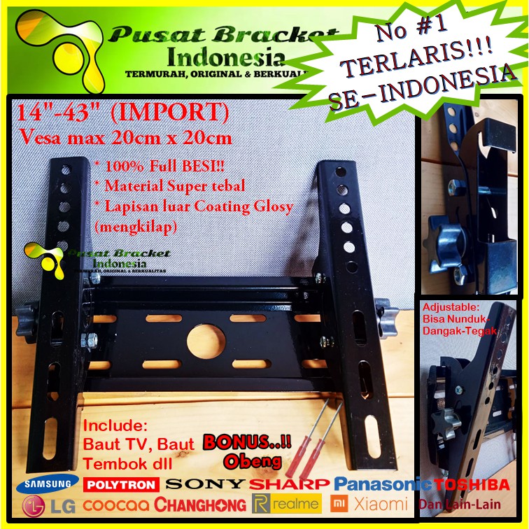 Bracket TV TERLARIS!!! No #1 SeINDONESIA!! Bracket TV 43 40 32 29 24 21 ...