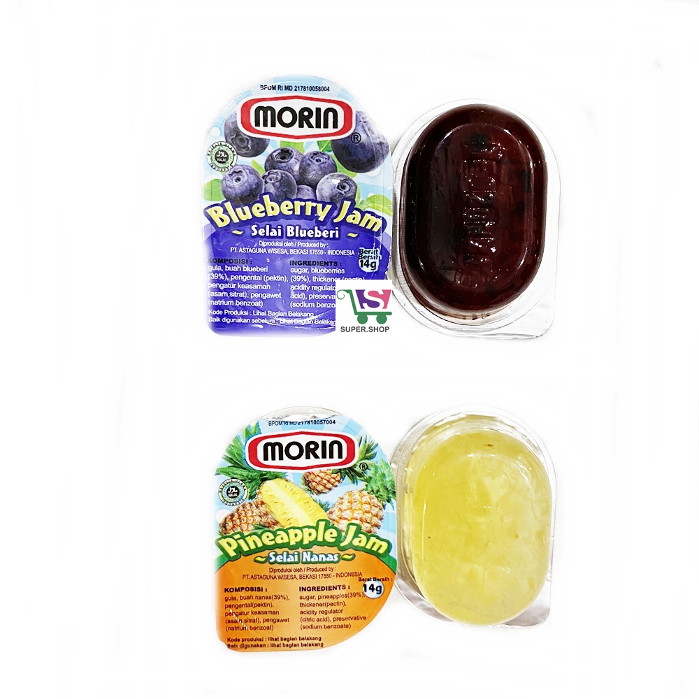 Jual Selai Morin Blueberry / Nanas 14 Gram Hotel / Travel Pack ...
