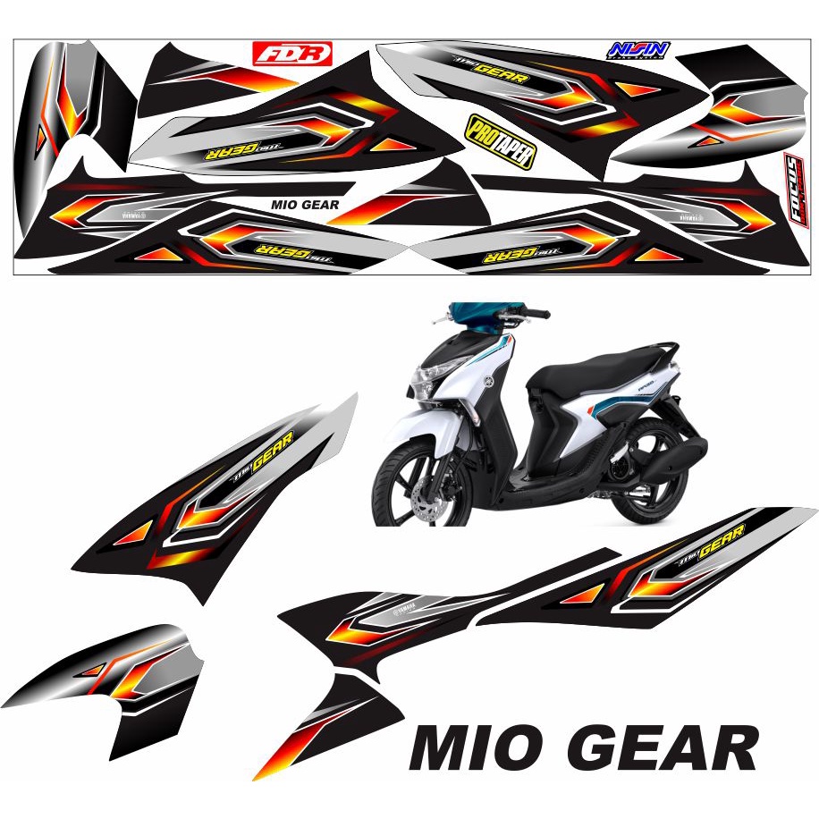 Jual VARIASI STIKER POLET STRIPING LIS STIKER MOTOR MIO GEAR / STRIPING ...