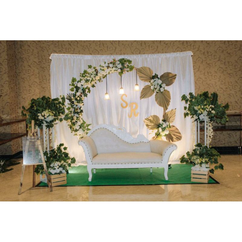 Jual backdrop lamaran/wedding/ulang tahun/khitanan paket resepsi ...