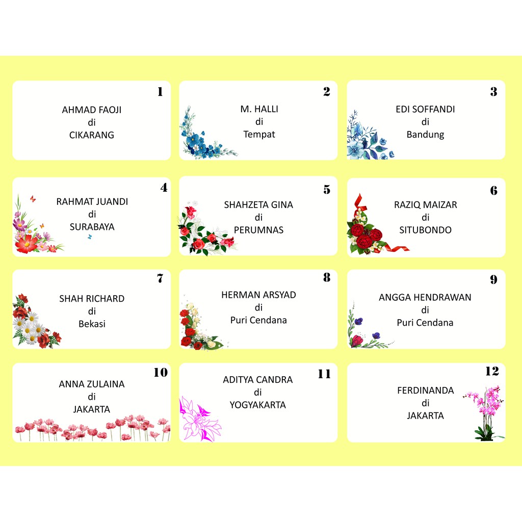 Jual LABEL UNDANGAN DAN CETAK | Shopee Indonesia