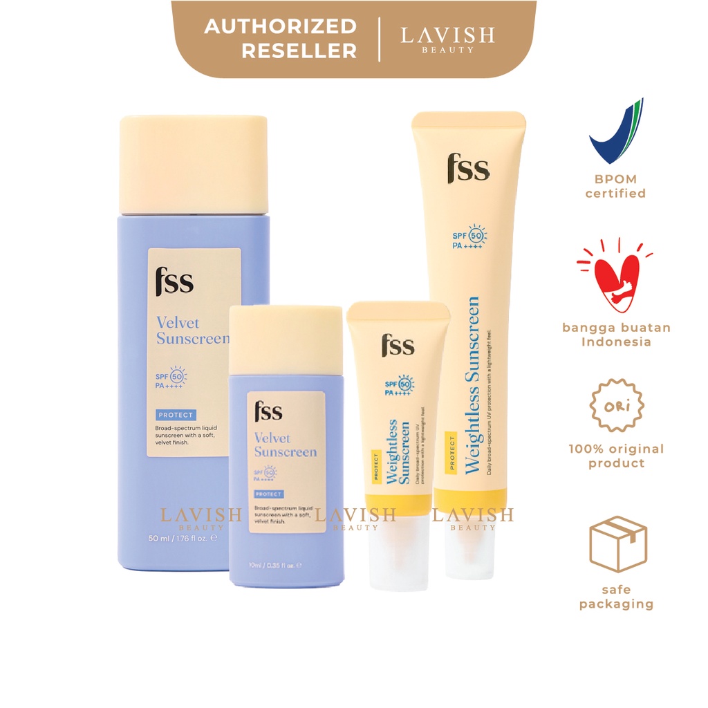 Jual FOR SKIN'S SAKE FSS Velvet Sunscreen SPF 50 PA++++ // Weightless Sunscreen SPF 50 PA ...