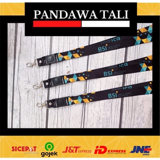 Jual Lanyard BSI HITAM/BSI Bank Syariah Indonesia/Lanyard Custom Murah ...