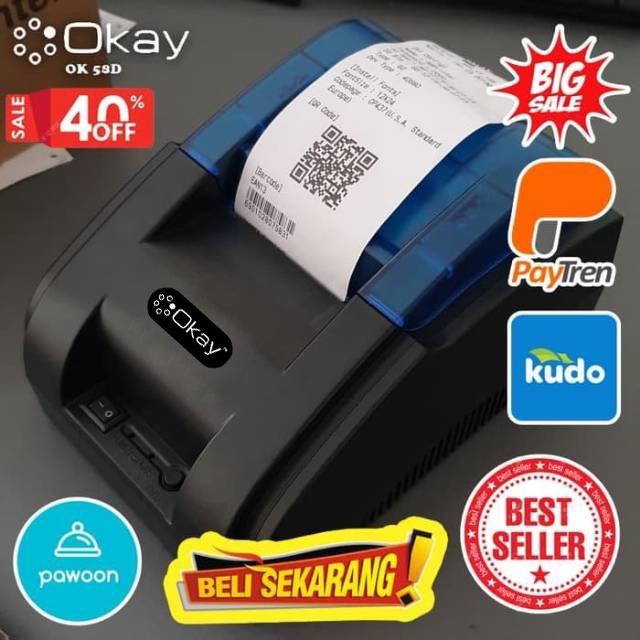 Jual OKAY OK 58D Printer Bluetooth Printer thermal mini Printer kasir struk thermal | Shopee ...