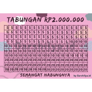 Jual Celengan target atau tabungan target 2 juta | Shopee Indonesia
