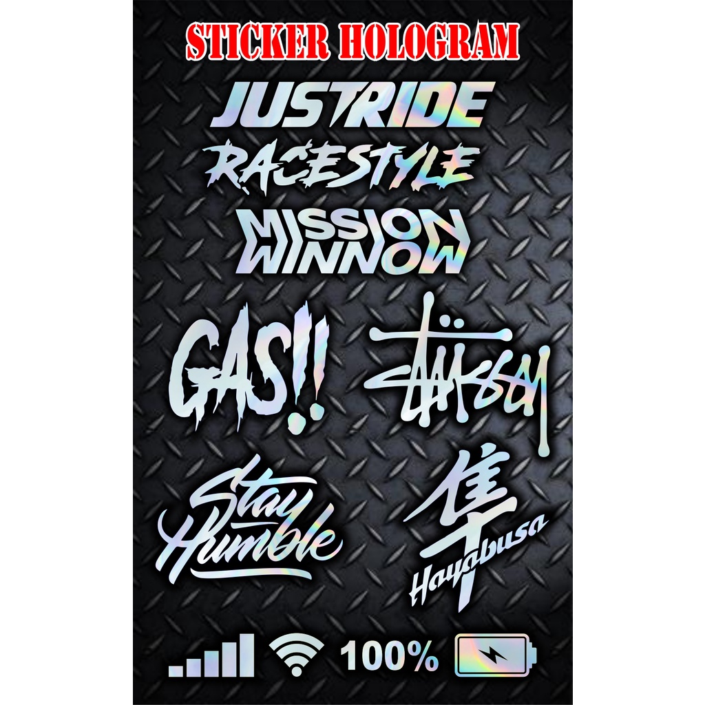 Jual Stiker Cutting Hologram STAY HUMBLE GAS MISSION WINNOW HAYABUSA ... Jual Stiker Cutting Hologram STAY HUMBLE GAS MISSION WINNOW HAYABUSA ...