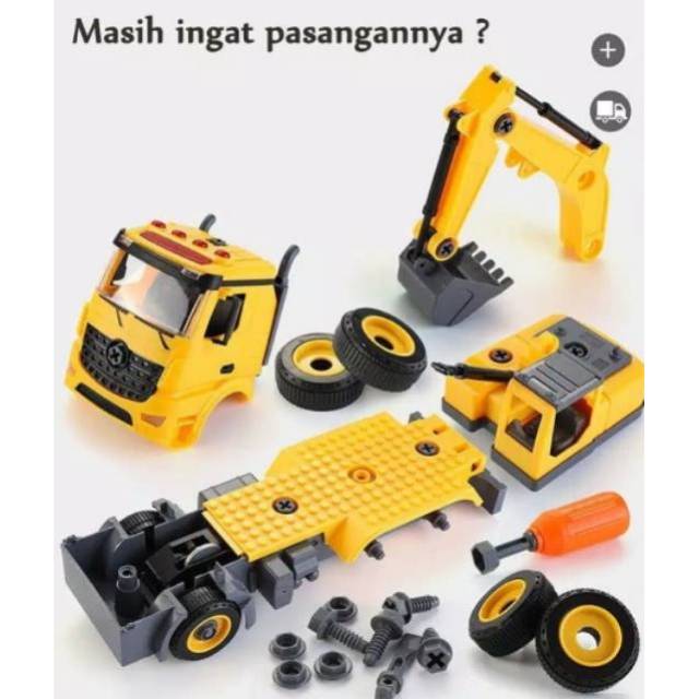 Jual Mainan bongkar pasang truck / mobil mobil konstruksi | Shopee ...