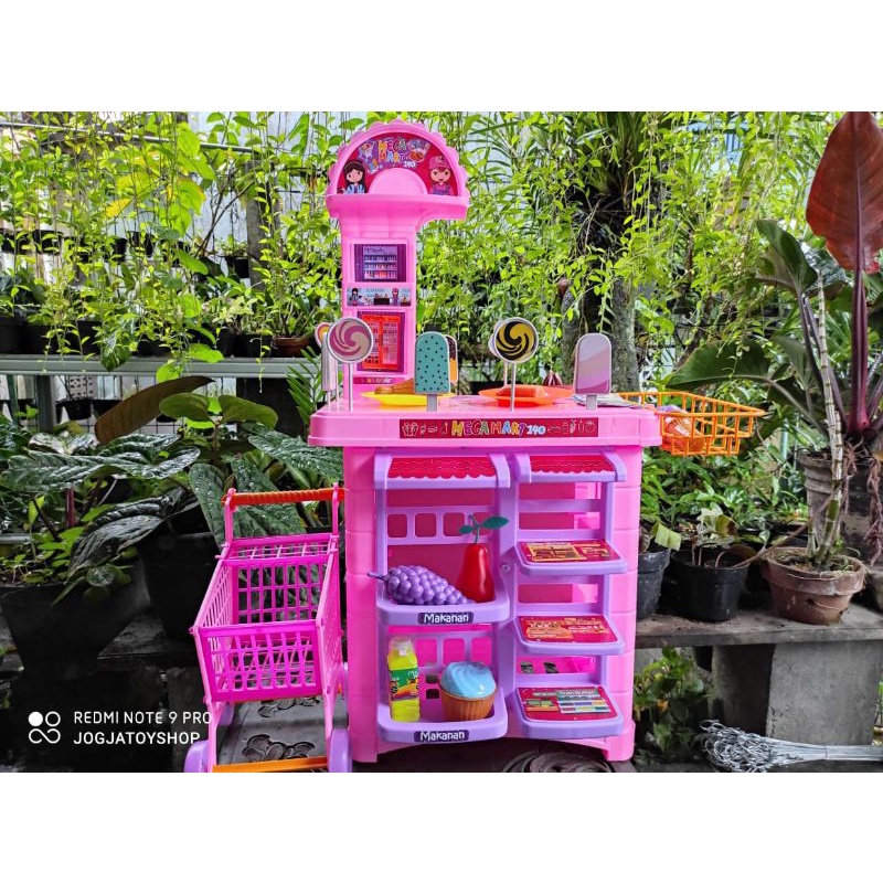 Jual Mainan Anak Mega Mart Mainan Trolly Belanja Supermarket Besar ...
