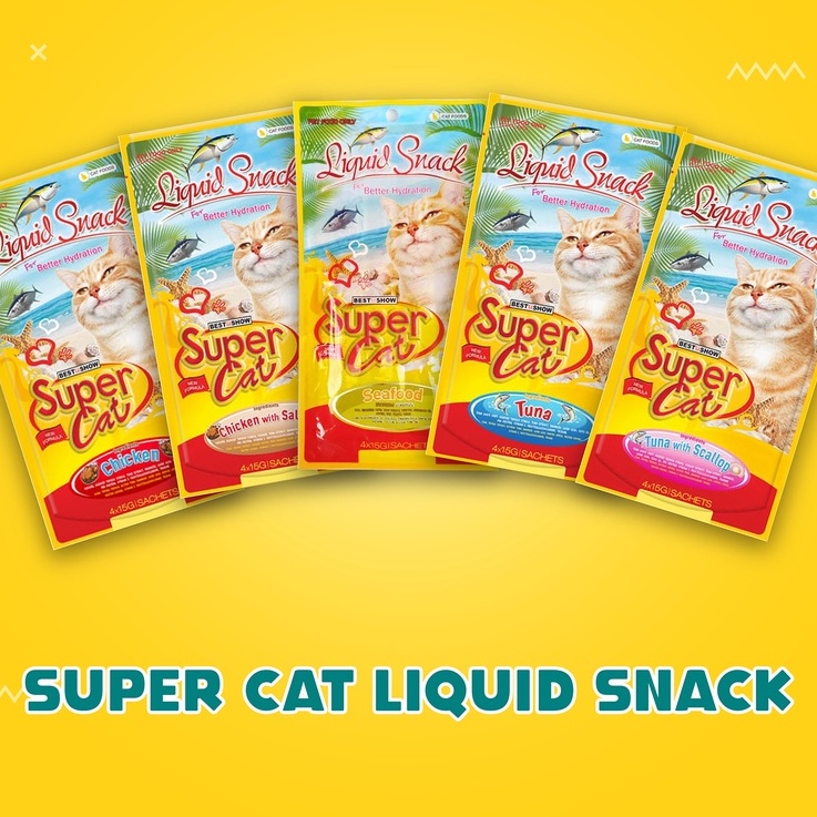 Jual Super Cat | Snack Treats Liquid | Snack Cemilan Kucing 60gr ( 1 ...