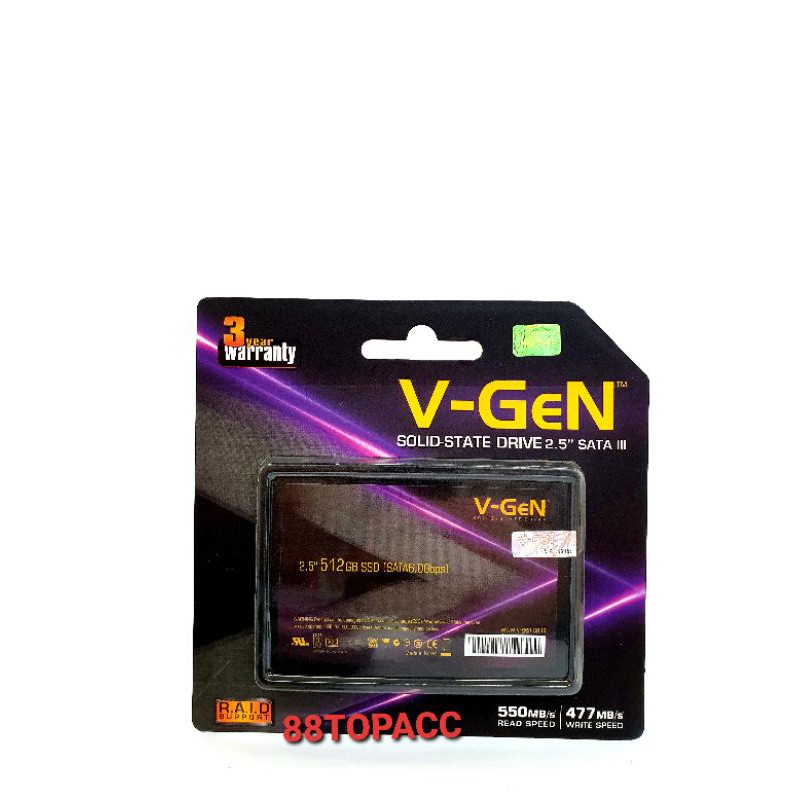 SSD v gen 128GB / 256GB / 512GB / 1TB / 1Tera SSD V-Gen Sata 3 / Solid ...