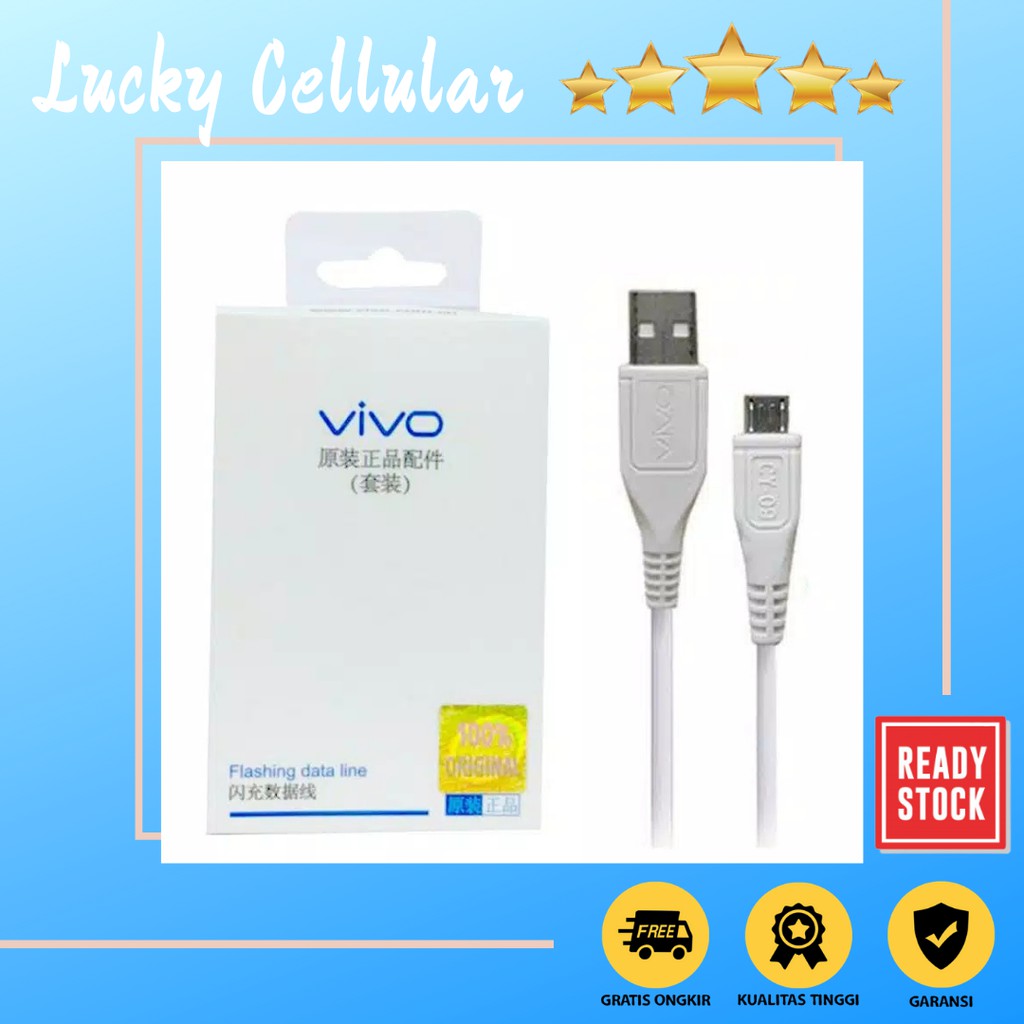 VIVO KABEL DATA 2A FAST CHARGING MICRO USB ORIGINAL | Shopee Indonesia
