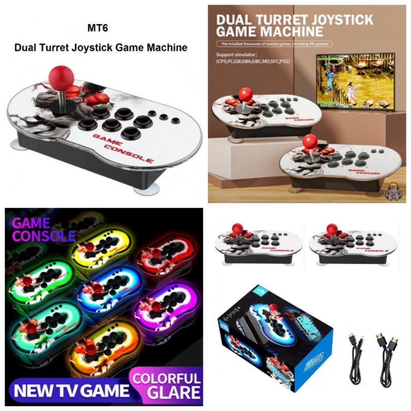 Jual MT6-M9 Dual Turret Joystick Game Machine 64GB - TV Retro Game ...