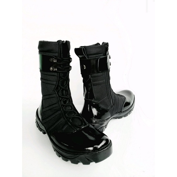 Jual SEPATU PDL NINJA KILAP TANPA SEMIR BOOTS PDL KULIT ASLI JENIS LAX ...