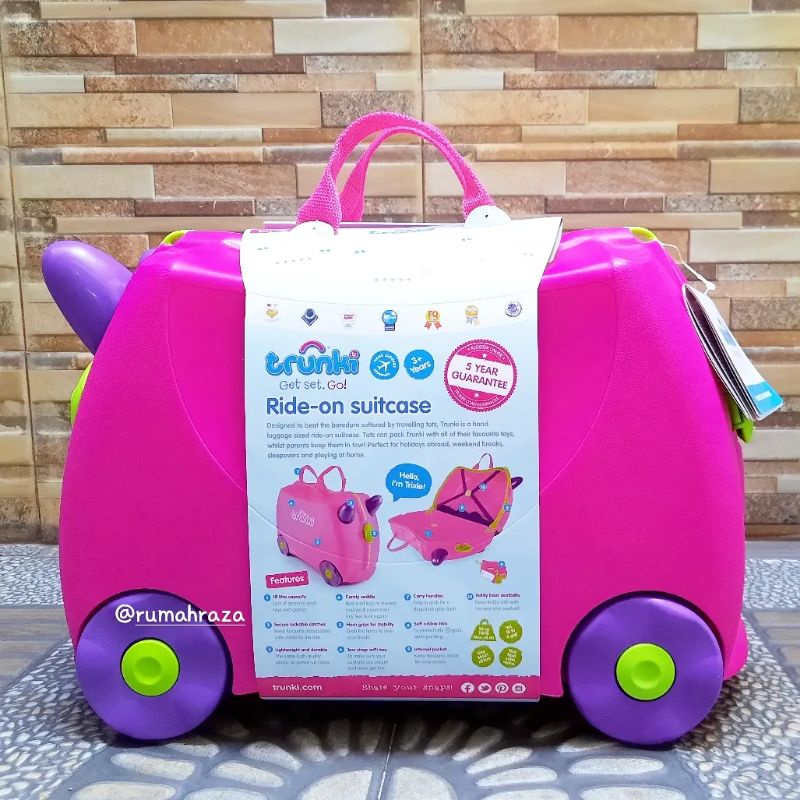 Jual Koper Anak - Trunki Trixie Pink Kids Luggage and Ride On | Shopee ...