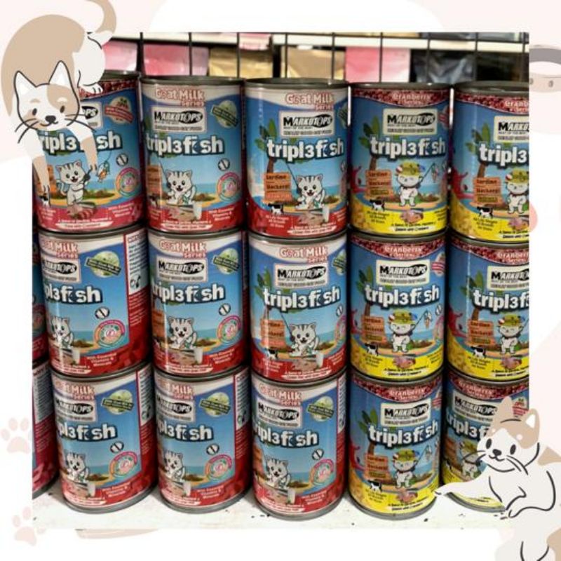 Jual Markotop Triple Fish 400gr Makanan Basah Kucing Markotop | Shopee ...