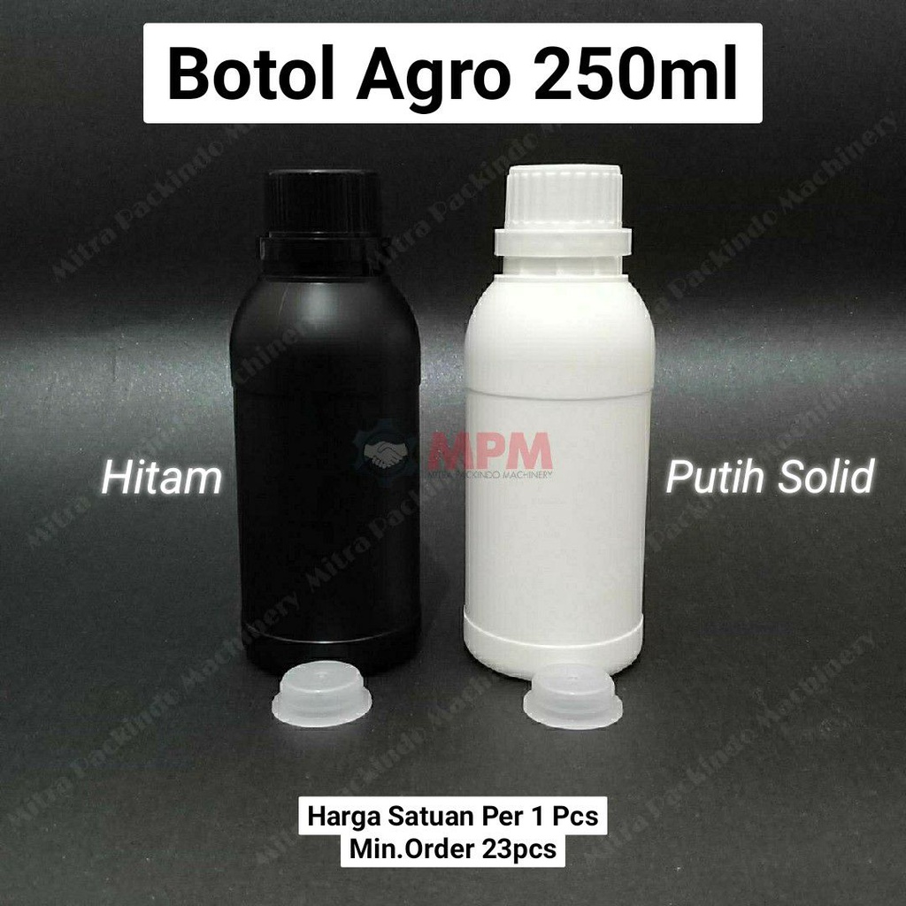 Jual Botol Agro HDPE Putih Hitam 250ml Kecil / Botol Labor 250 ml | Shopee Indonesia