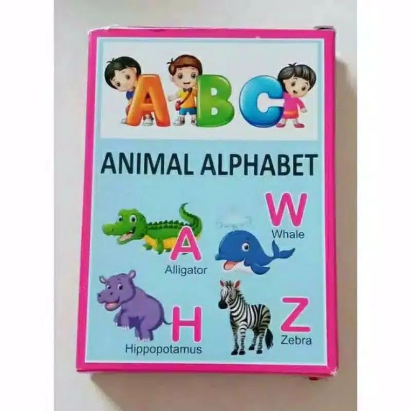 Jual Flashcard Kartu Animal Alphabeth abjad inggris Arab 3 bahasa ...