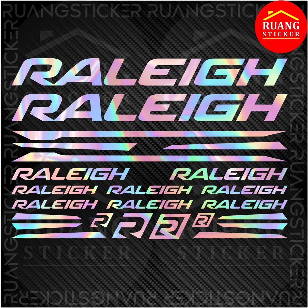 Bicycle Frame Decals 16pcs Raleigh Bike Sticker Decals - Silver Vinyl ...