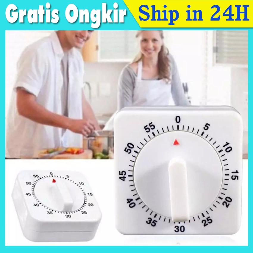 Jual Timer Masak/dapur/Analog/alarm/mekanik Manual 60 Menit | Shopee ...