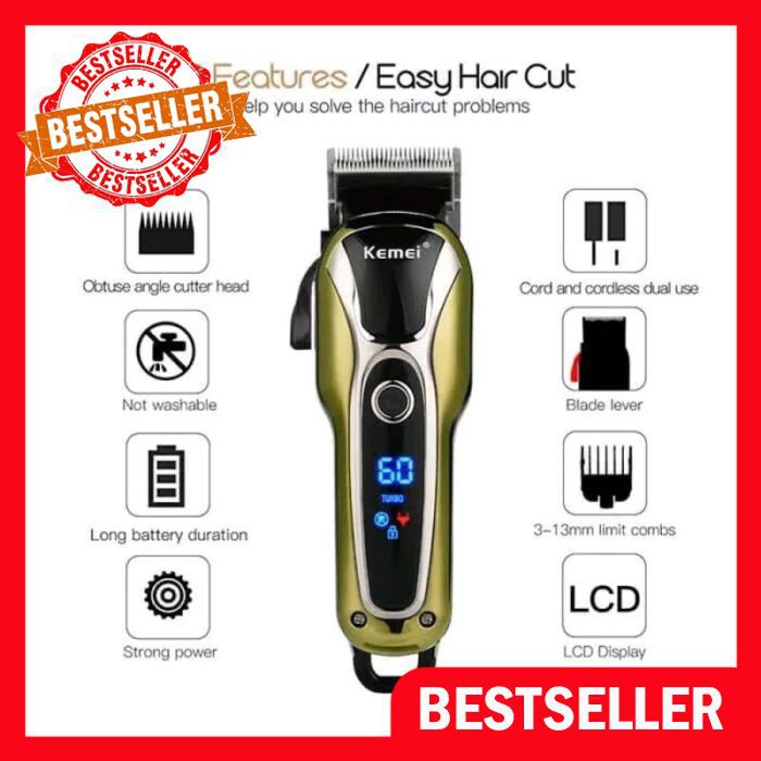 Jual Alat Cukur Rambut Kemei KM-1990 Original | Shopee Indonesia