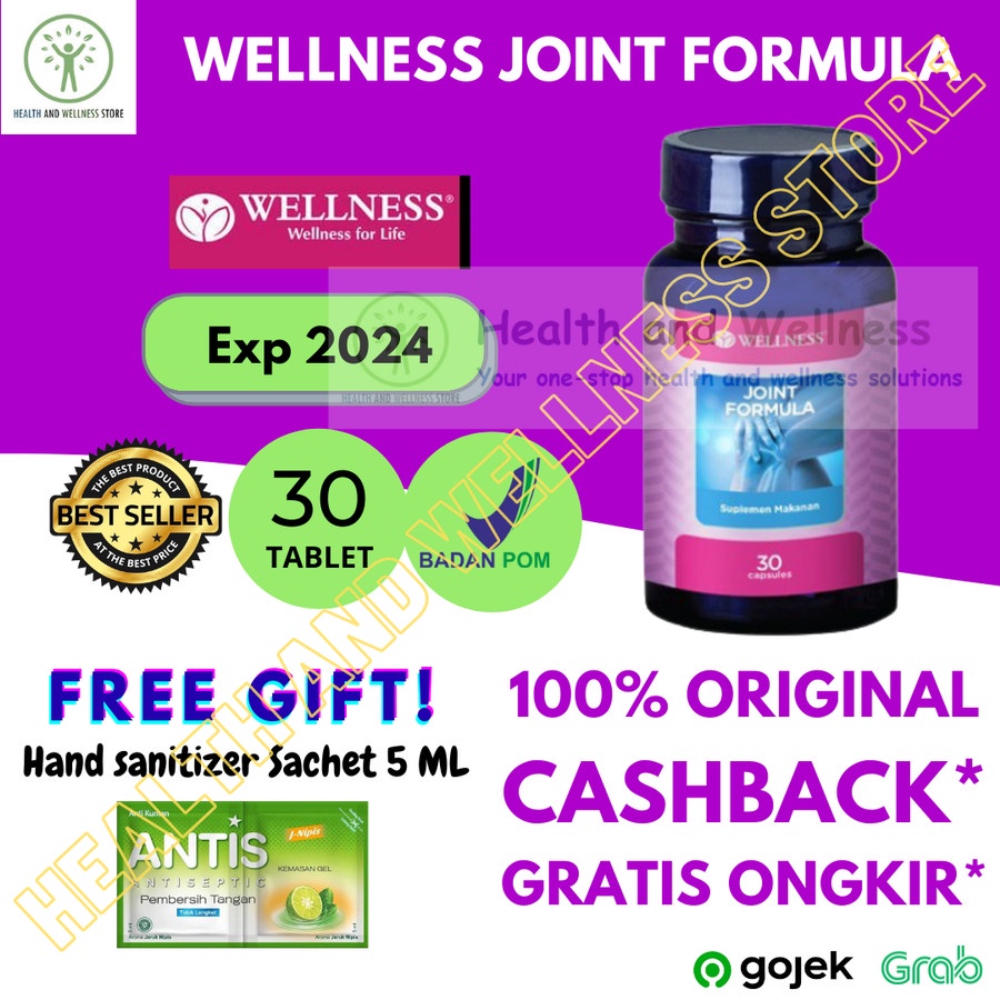 Jual WELLNESS JOINT FORMULA 30 TABLET VITAMIN SENDI GLUCOSAMINE ...