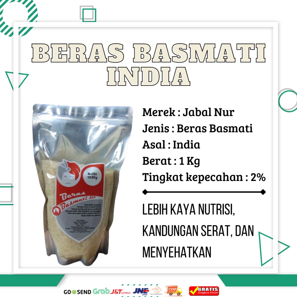 Jual Beras Basmati 1 Kg Rendah Gula Original Asli India Murah | Shopee ...