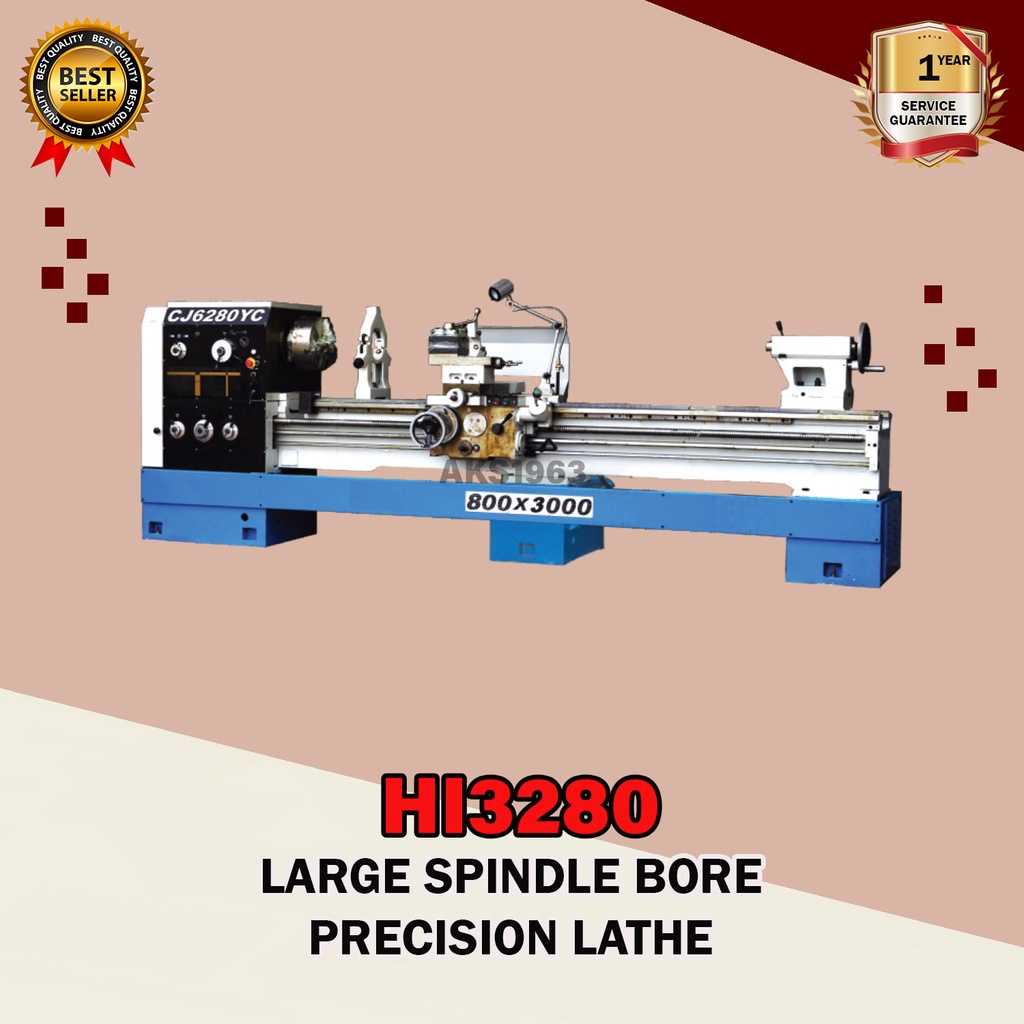 Jual Mesin Bubut Logam 80x200cm Large Spindle Bore Precision Lathe ...