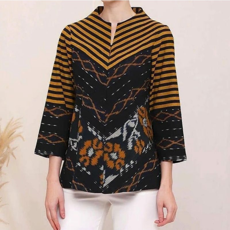 Jual Blus Lurik Tenun/ Tenun Etnik/ Tenun Jepara Asli | Shopee Indonesia