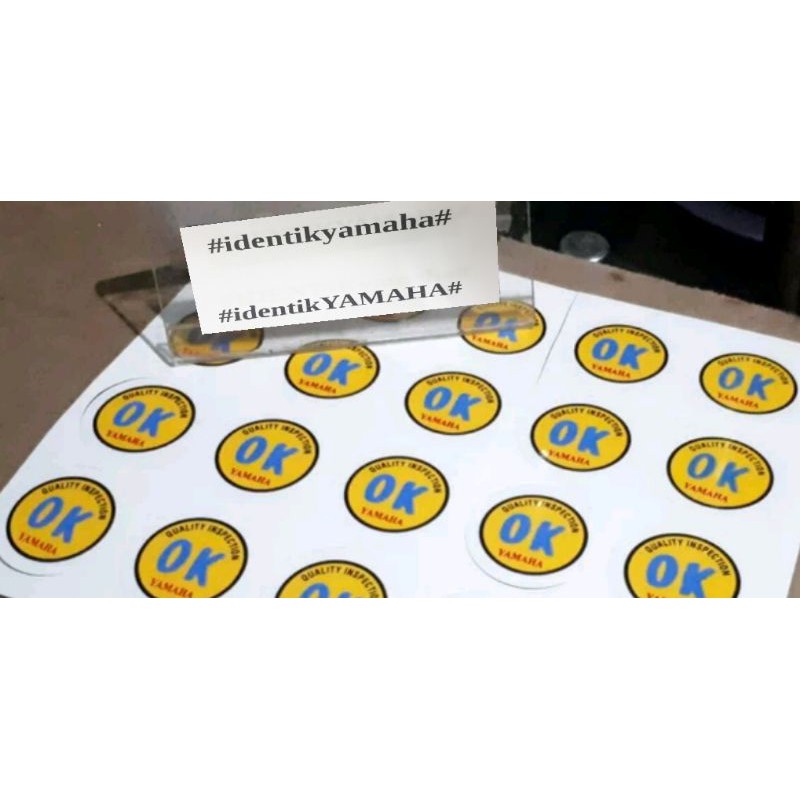 Jual Stiker OK atau logo OK ori quality inspection yamaha Indonesia ...