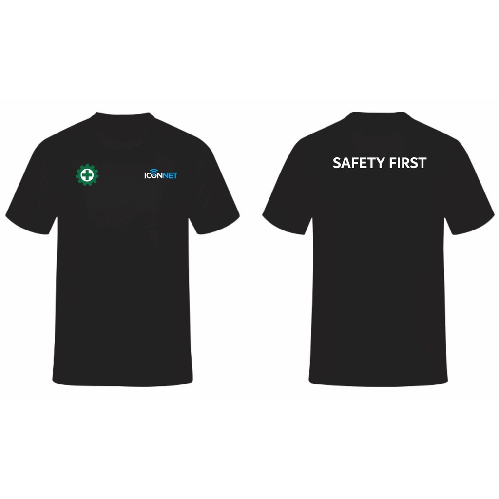 Jual T-SHIRT KAOS ICONNET SAFETY FIRST | Shopee Indonesia