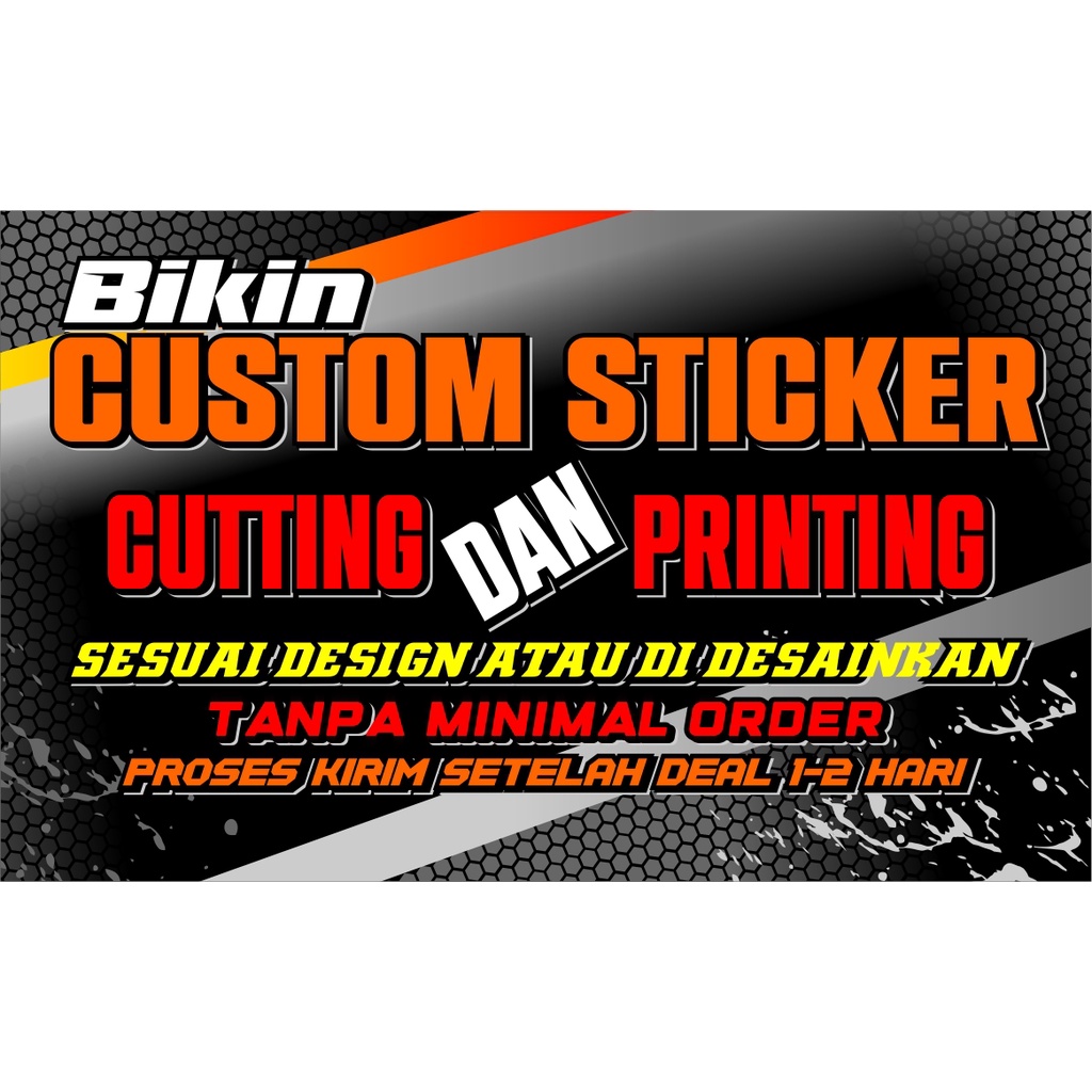 Jual Cutting Sticker / printing costume Desain Suka-suka | Shopee Indonesia