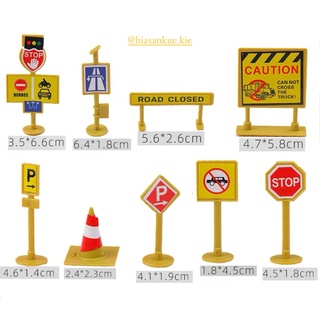 Jual Topper Rambu Rambu Lalu Lintas 9pcs Tanda Traffic Signs Mobil Car ...