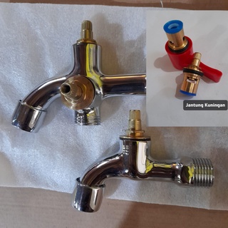 Jual Handle Kran Air + Jantung Kran Kuningan / Handle Kran Tembok ...