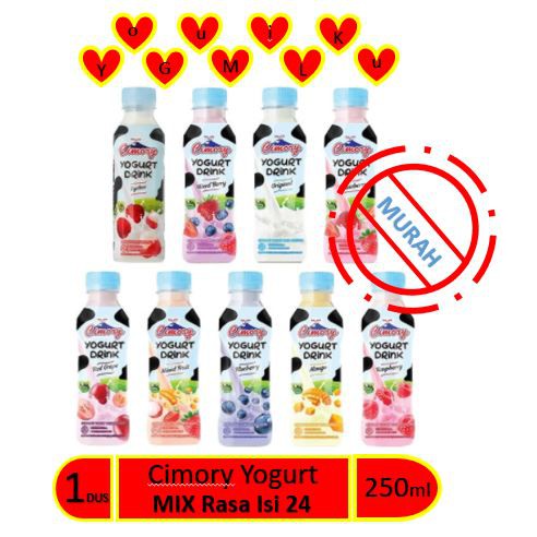 Jual CYD Cimory Yogurt Drink 240ml 240 ml 1 dus isi 24 MixRasa / Sama Rasa Indonesia|Shopee ...