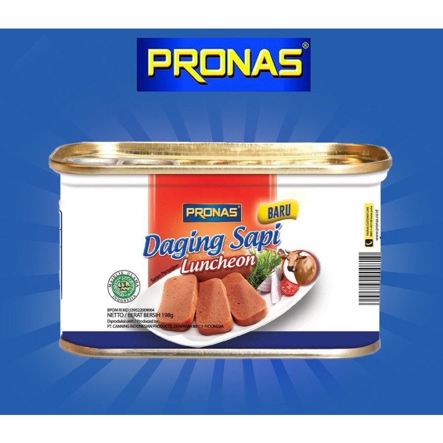 Jual PRONAS Luncheon Beef Sapi 198gr Daging Blok Kaleng | Shopee Indonesia