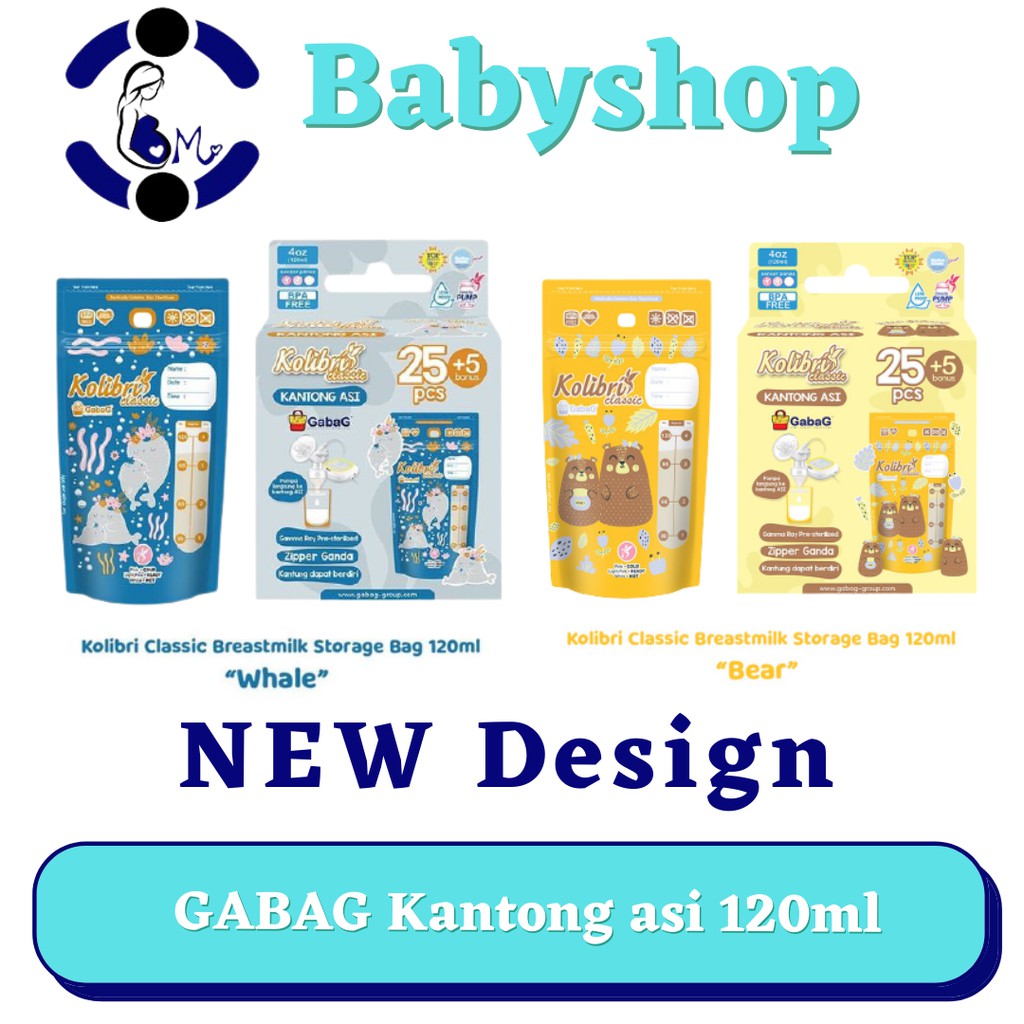 Jual GABAG kantong asi 120ml 25+5 / GABAG kantong asi BOY GIRL/ MILK ...