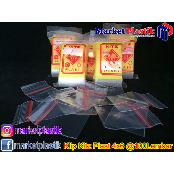 Plastik Klip PE/Zip Lock/Plastik Sambal/Klip Kitz 4x6 @100lebar/plastik ...