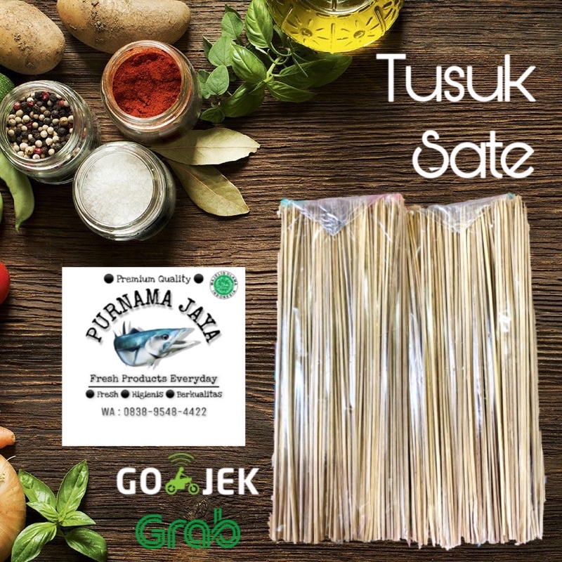Jual tusuk sate premium per pack gojek bandung | Shopee Indonesia