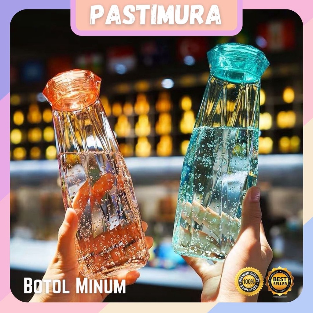 Jual [PSM] Botol Minum Kaca Diamond Kristal 450ml Tumbler Termos Bottle ...
