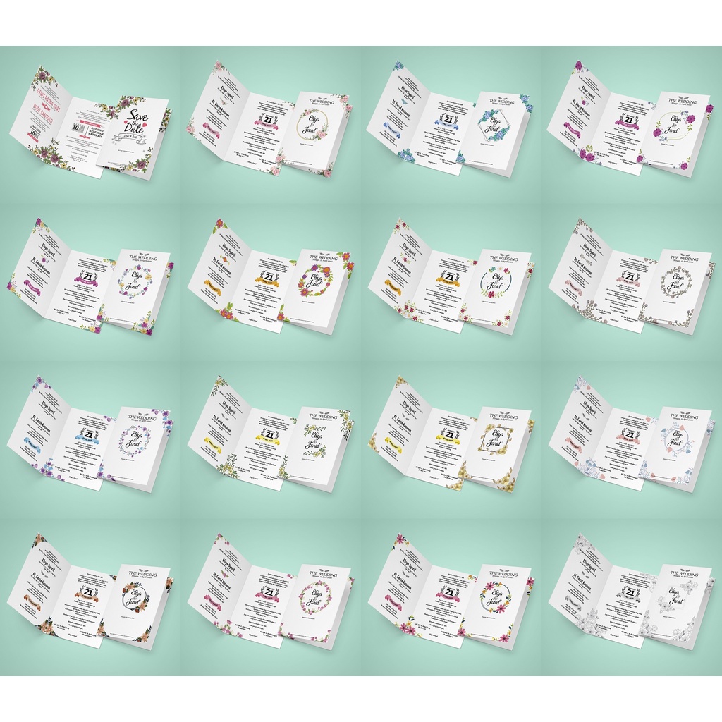 Jual V1. 100 Template Undangan Corel Draw Format CDR Indonesia|Shopee ...