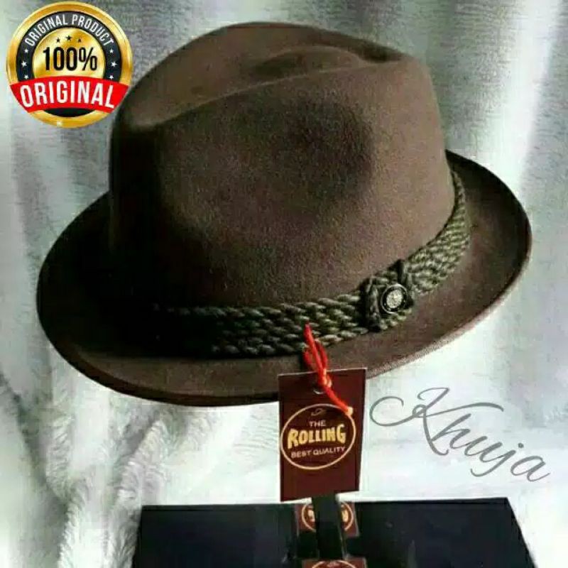 Jual Topi Laken Fedora klasik hat topi jazz topi tompi topi laken ...