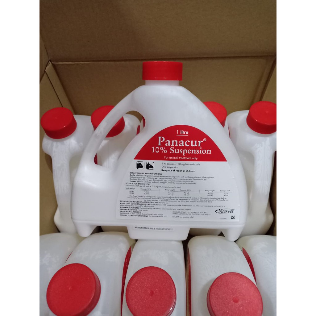 Jual PANACUR 10% Suspension 1 LITER Obat Cacing Hewan Peliharaan dan ...