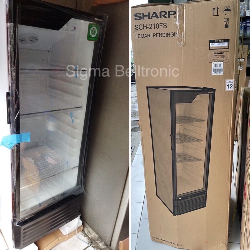 Jual Showcase Sharp 3 rak SCH 210FS Kulkas lemari es pendingin full ...