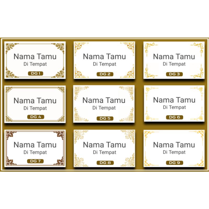 Jual Cetak Nama Tamu Undangan (Isi 100 pcs) | Shopee Indonesia