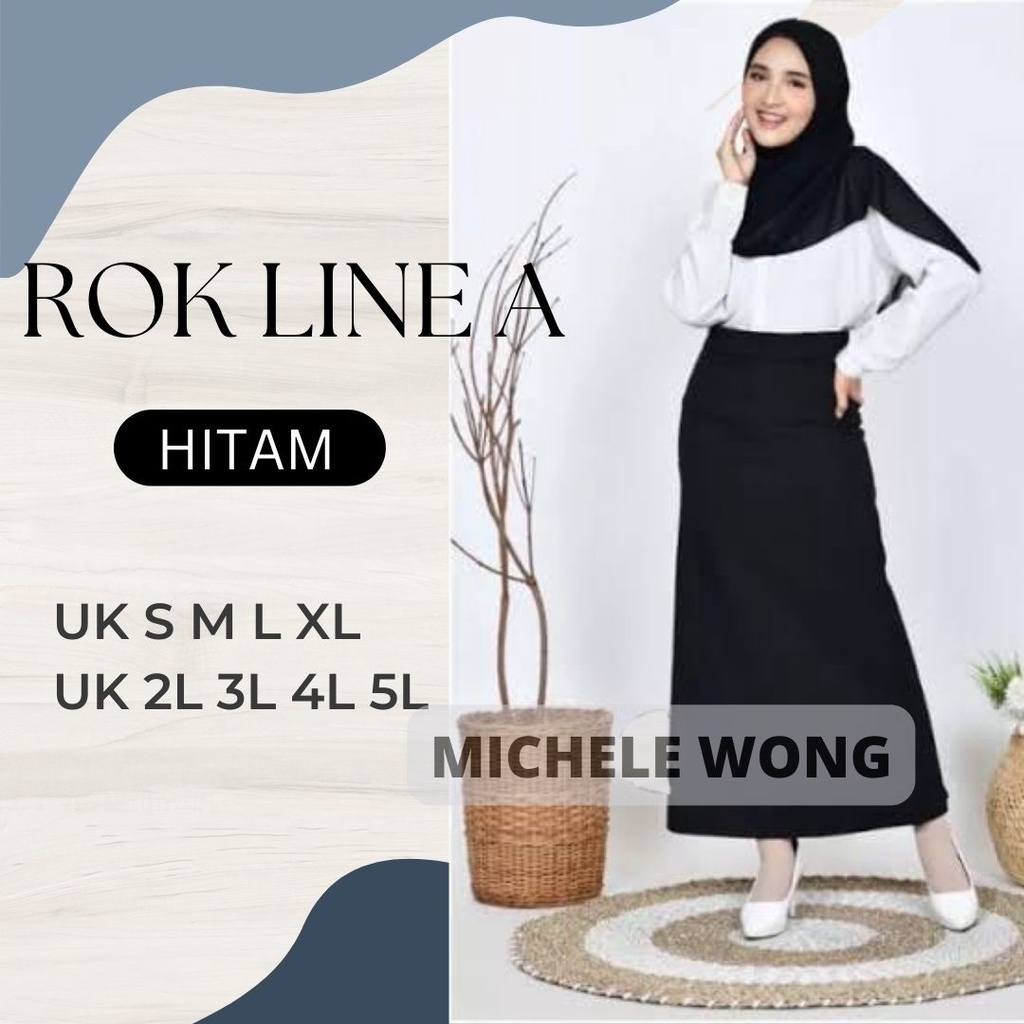 Jual Rok Kerja Wanita Panjang A LINE Ukuran S M L XL 2L 3L 4L 5L JUMBO ...