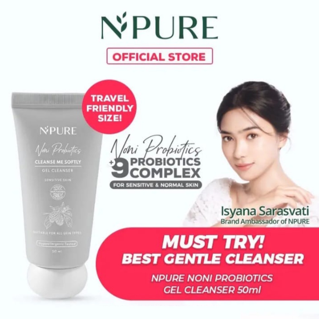 Jual NPURE NONI PROBIOTICS GEL CLEANSER 50 ML (FACE WASH SABUN MUKA ...